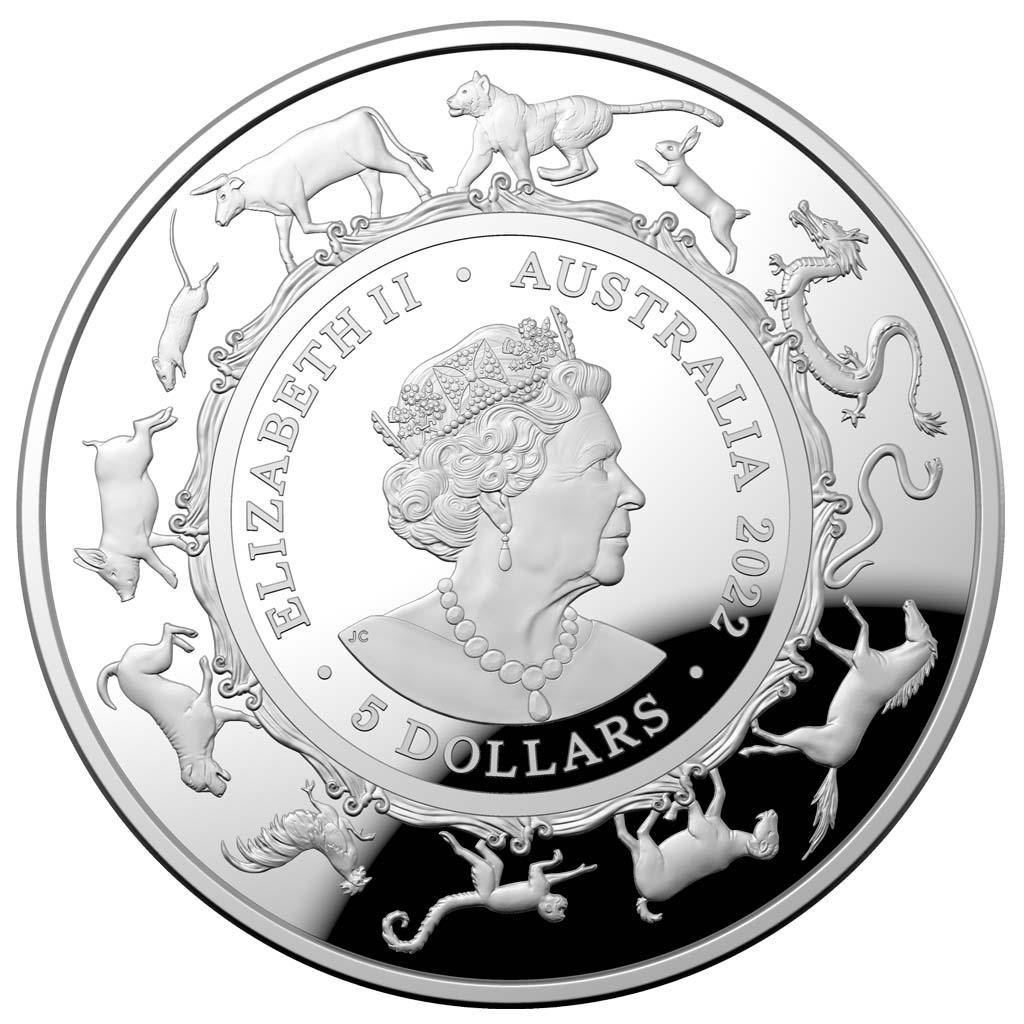 Australien 2022 RAM Jahr des Tigers Lunar - Serie Silber 1 oz PP