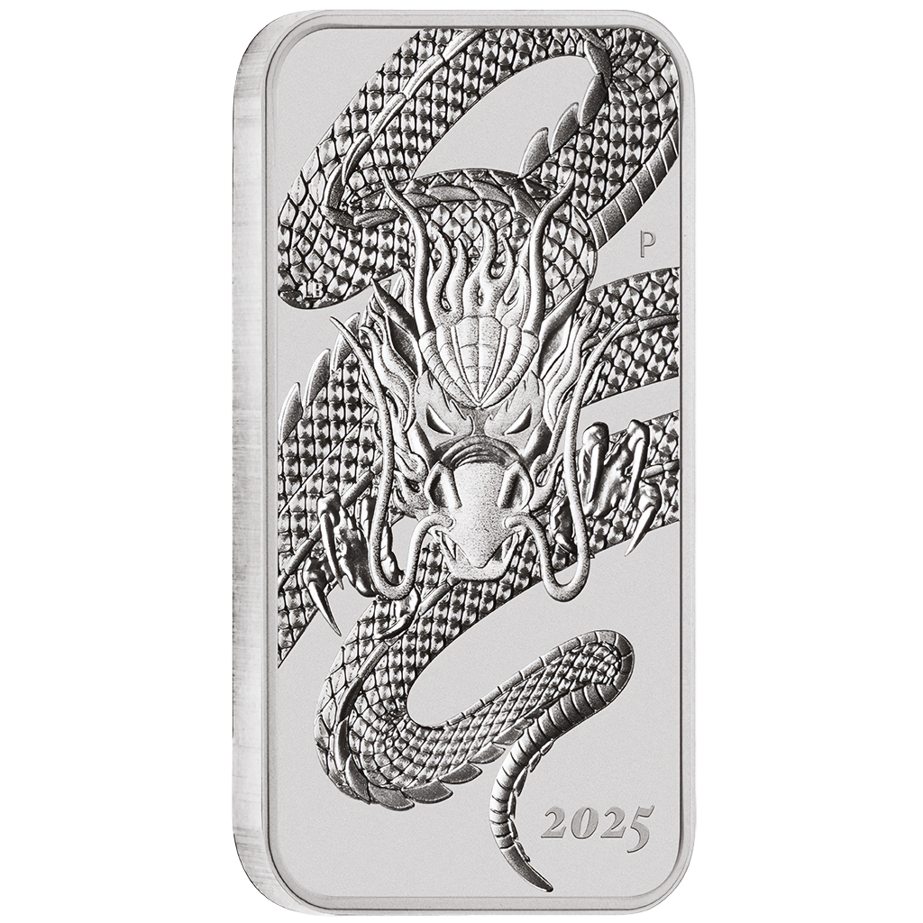 Australien 2025 DRAGON RECTANGLE - Drache Silbermünze - Münzbarren 1 oz
