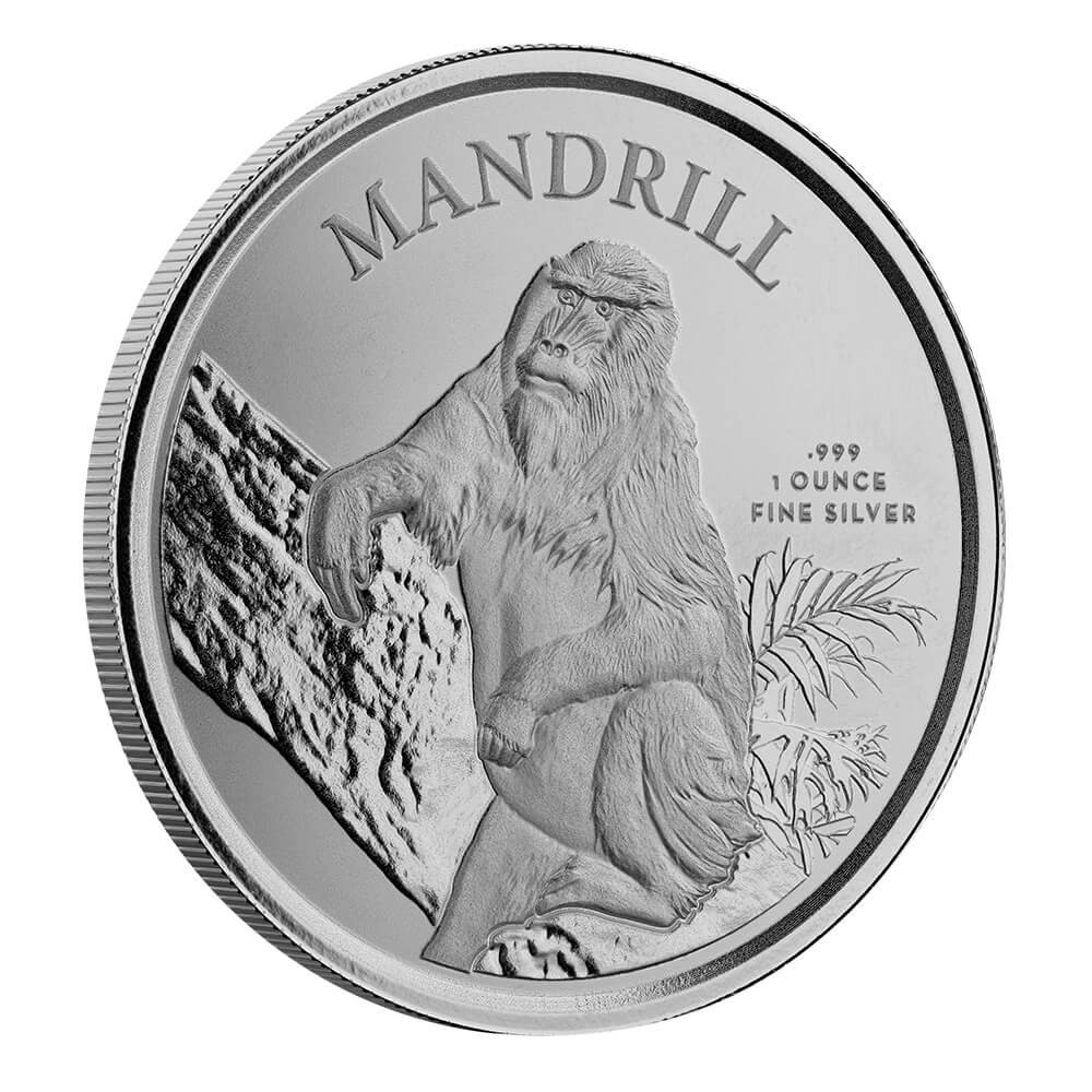 Kamerun 2021 Cameroon Mandrill Silber 1 oz