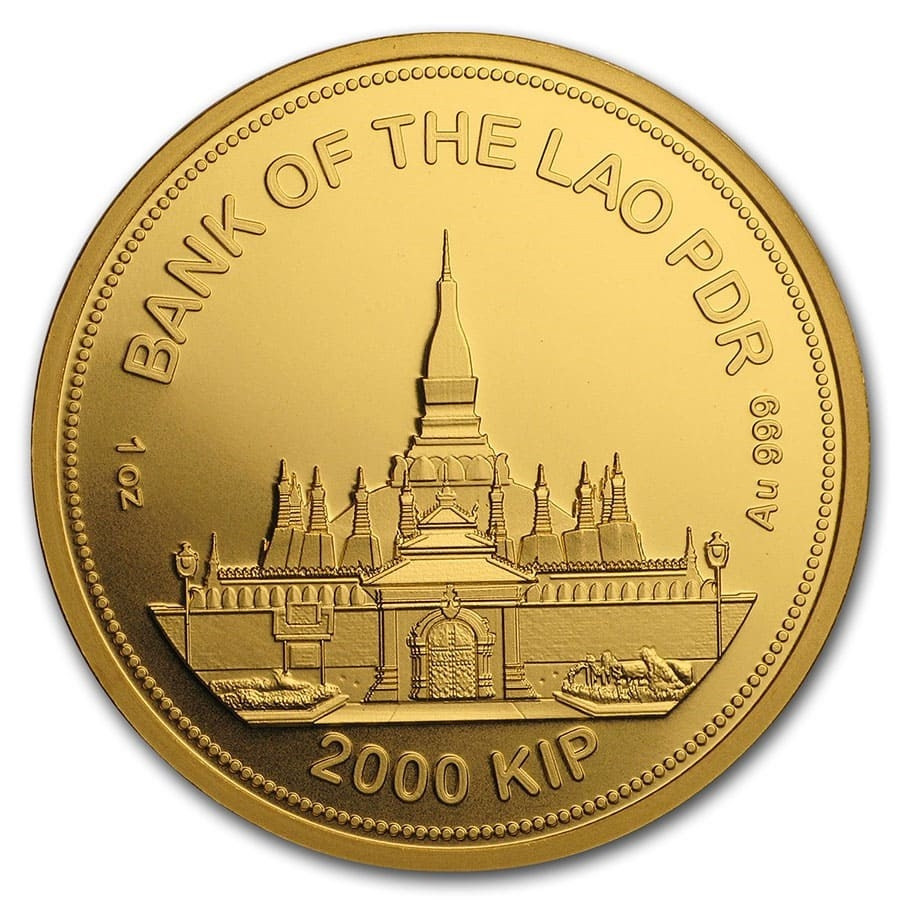 Laos 2020 TIGER - PANTHERA TIGRIS Gold 1 oz