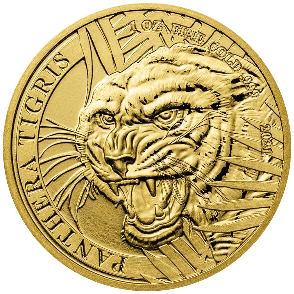 Laos 2021 TIGER - PANTHERA TIGRIS Gold 1 oz