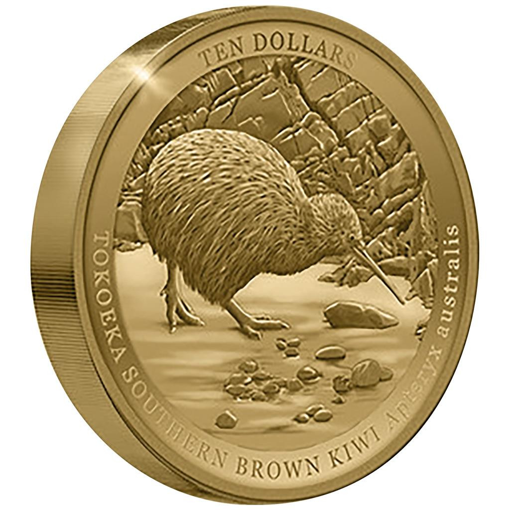 Neuseeland 2023 TOKOEKA SOUTHERN BROWN KIWI Gold 1/4 oz Wert Preis