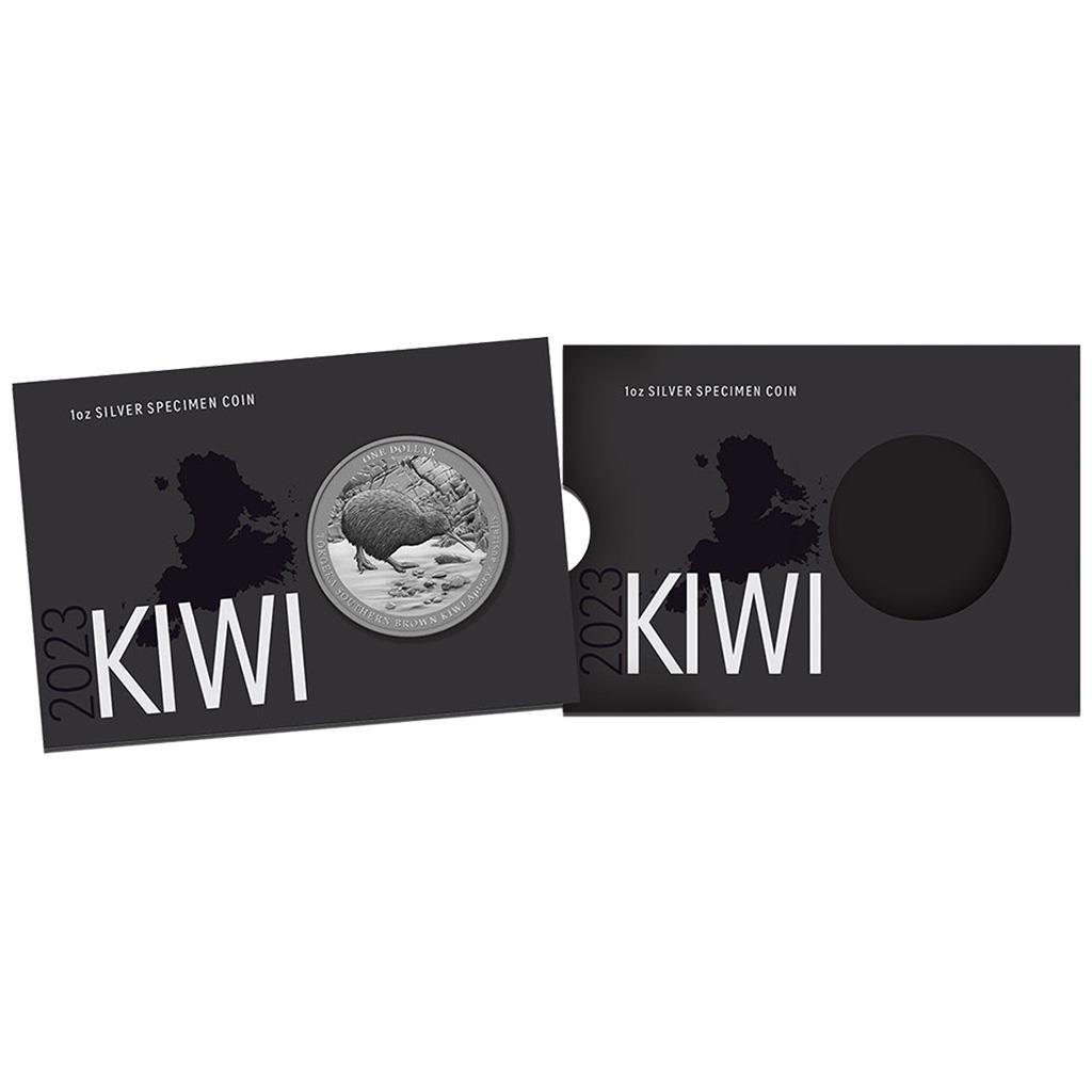 Neuseeland 2023 Tokoeka Southern Braun Kiwi Silber 1 oz im Blister Wert ...