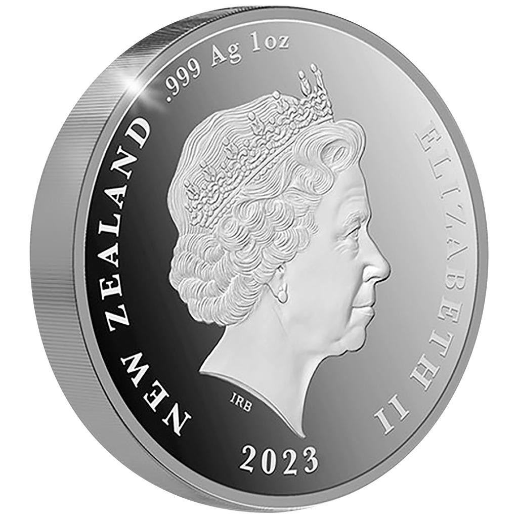 Neuseeland 2023 Tokoeka Southern Braun Kiwi Silber 1 oz im Blister Wert ...