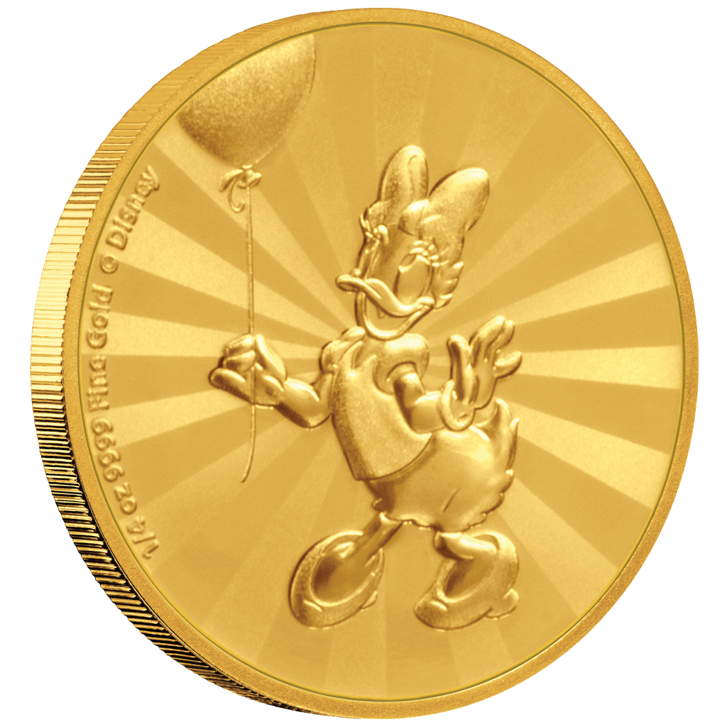 NIUE 2020 DAISY DUCK - Serie Mickey Mouse & Friends Gold 1/4 oz Auflage ...