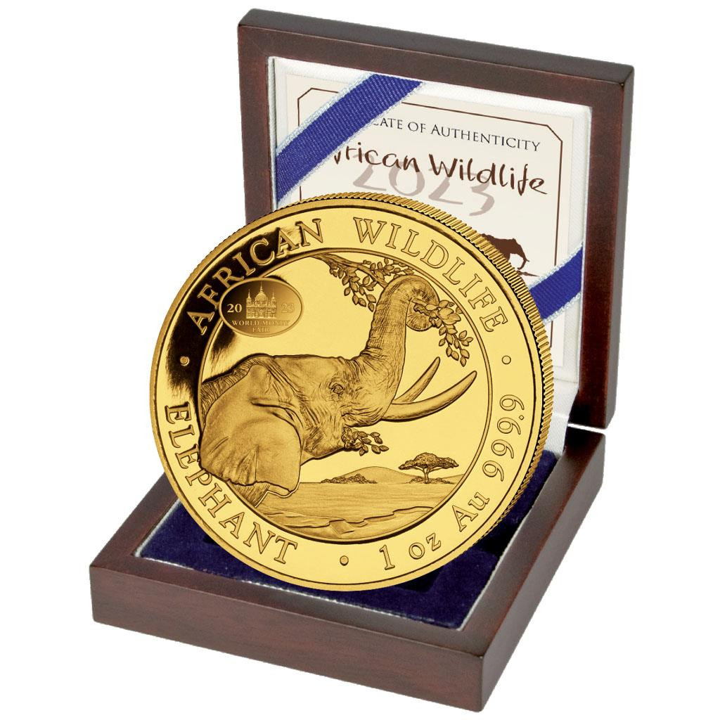 Somalia 2023 Elefant WMF Privy Berliner Dom Gold 1 oz Auflage 100 Stück