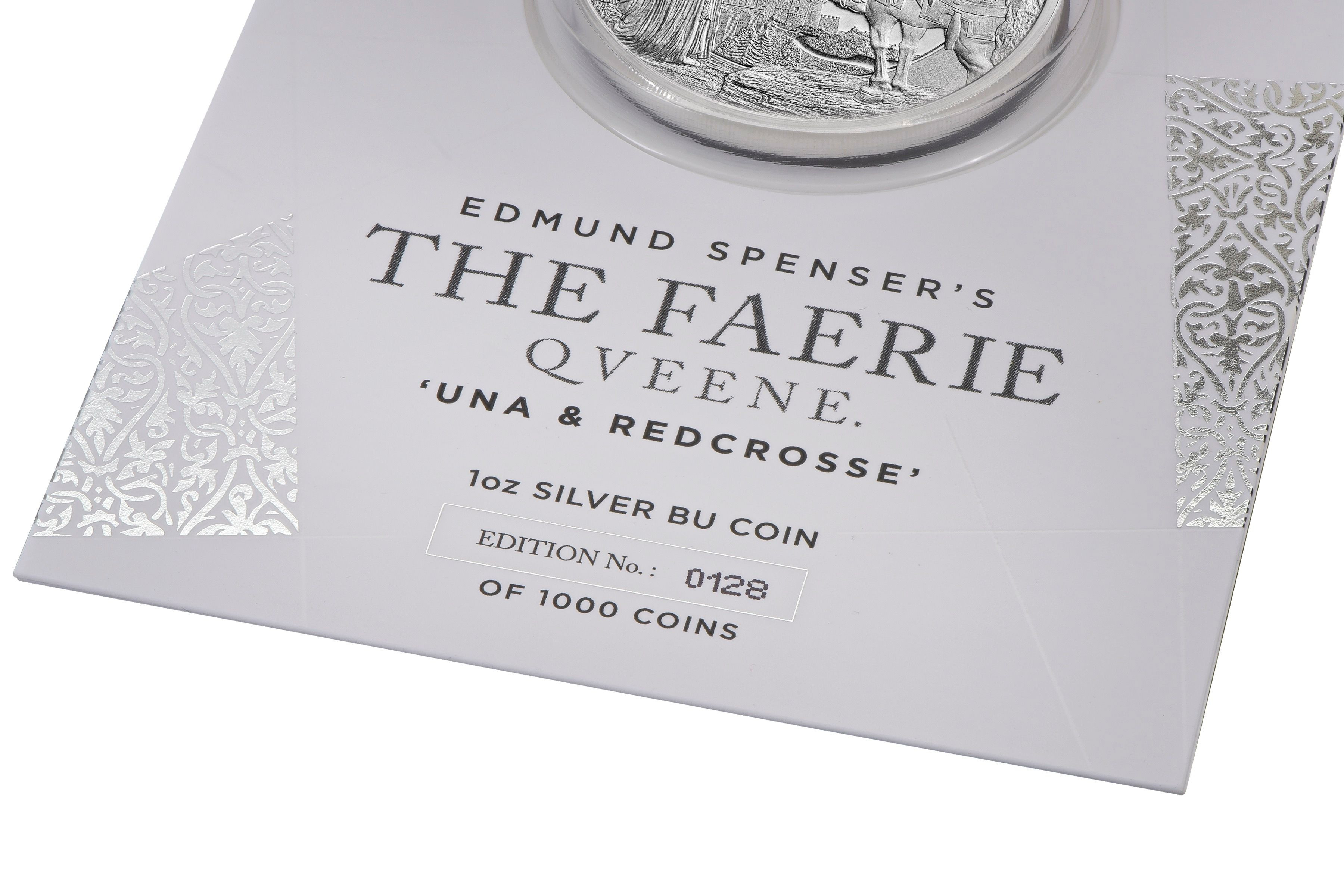 St. Helena 2023 The Faerie Queene Una and Redcrosse Silber 1 oz COINCARD