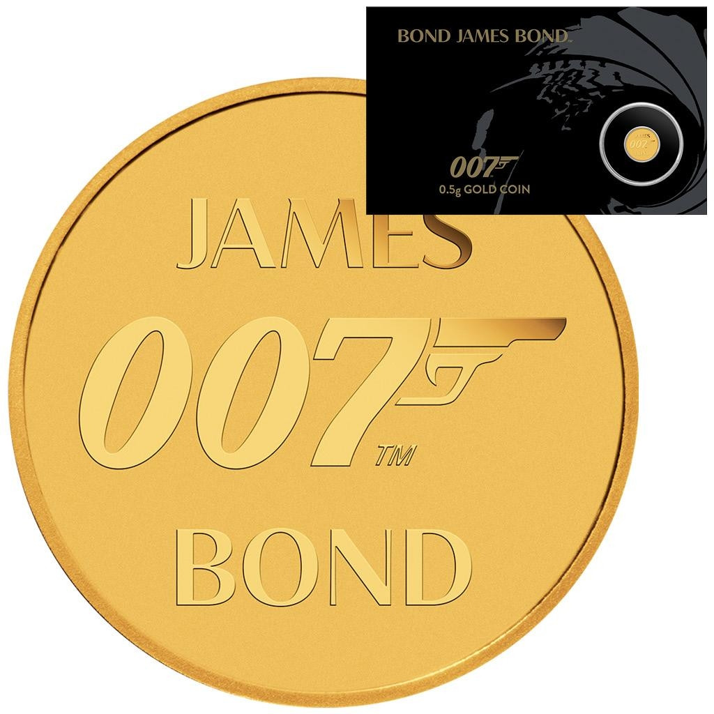 Tuvalu 2020 JAMES BOND 007 Gold 0,5 g Blister