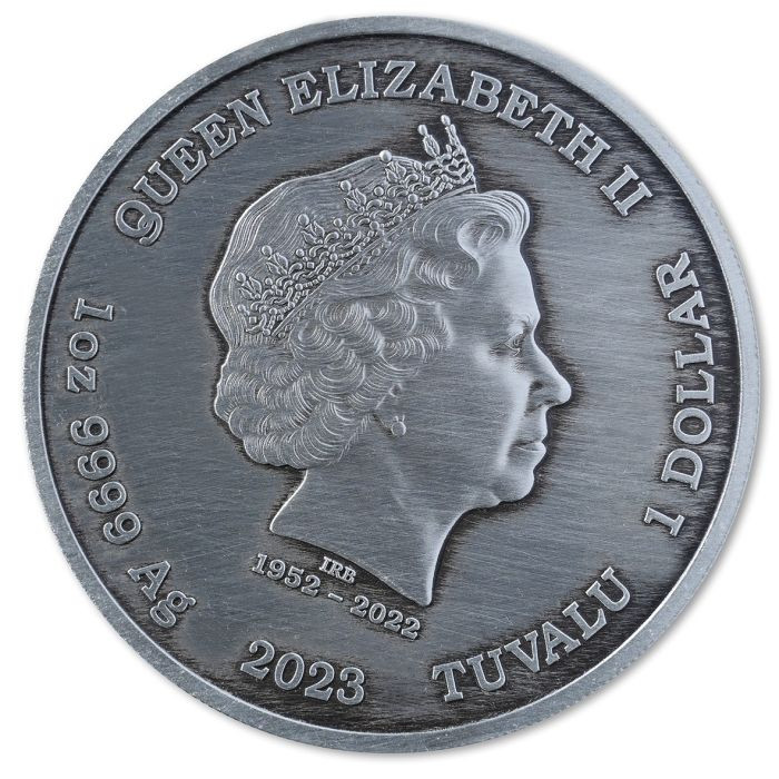 Tuvalu 2023 ARES - Gods of Olymp Silber 1 oz ANTIK FINISH